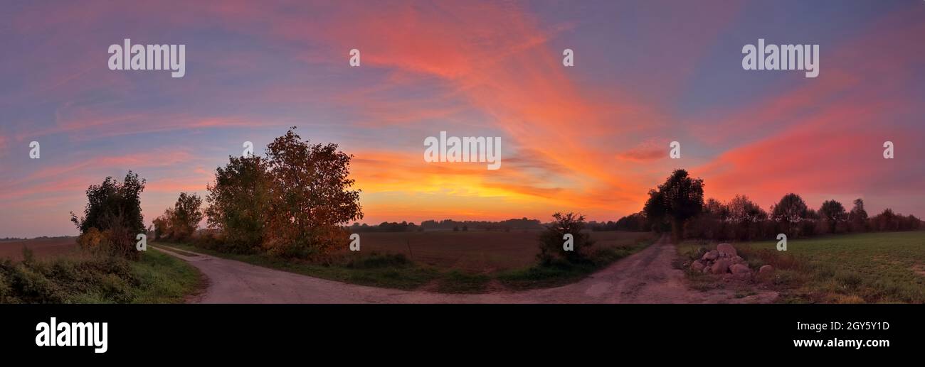 Beautiful high resolution panorama of a northern european country ...