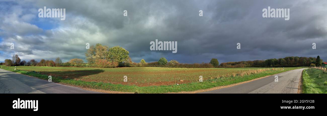 Beautiful high resolution panorama of a northern european country ...