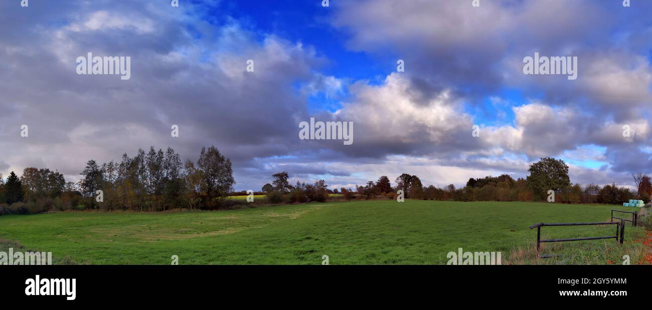 Beautiful high resolution panorama of a northern european country ...