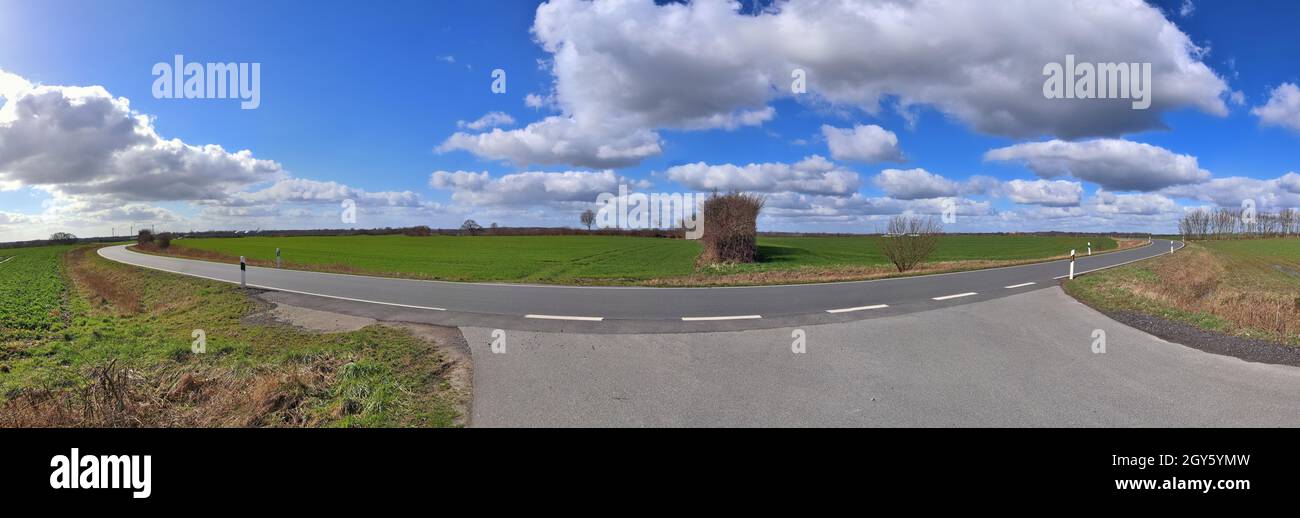 Beautiful high resolution panorama of a northern european country ...