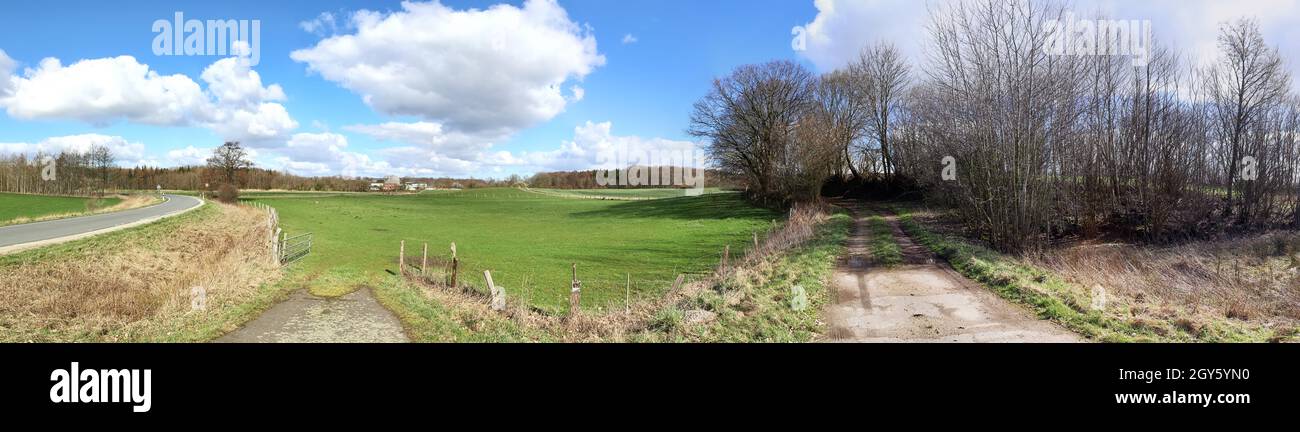 Beautiful high resolution panorama of a northern european country ...