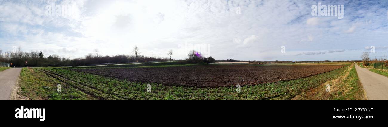 Beautiful high resolution panorama of a northern european country ...