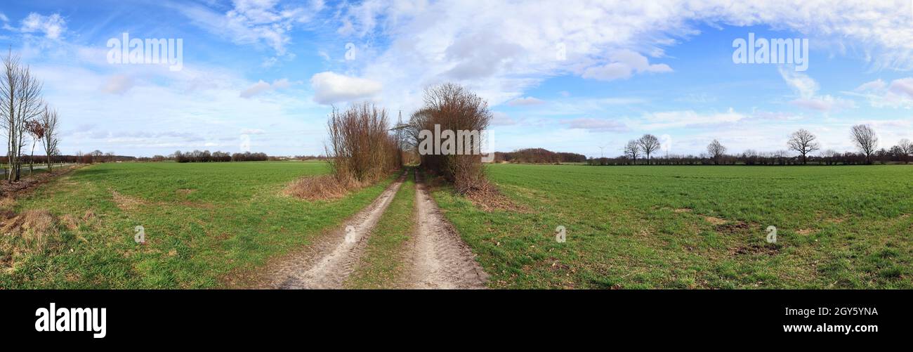 Beautiful high resolution panorama of a northern european country ...