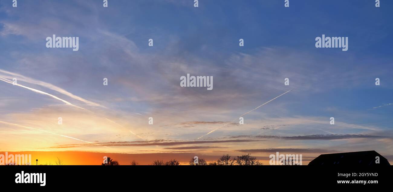 Beautiful high resolution panorama of a northern european country ...