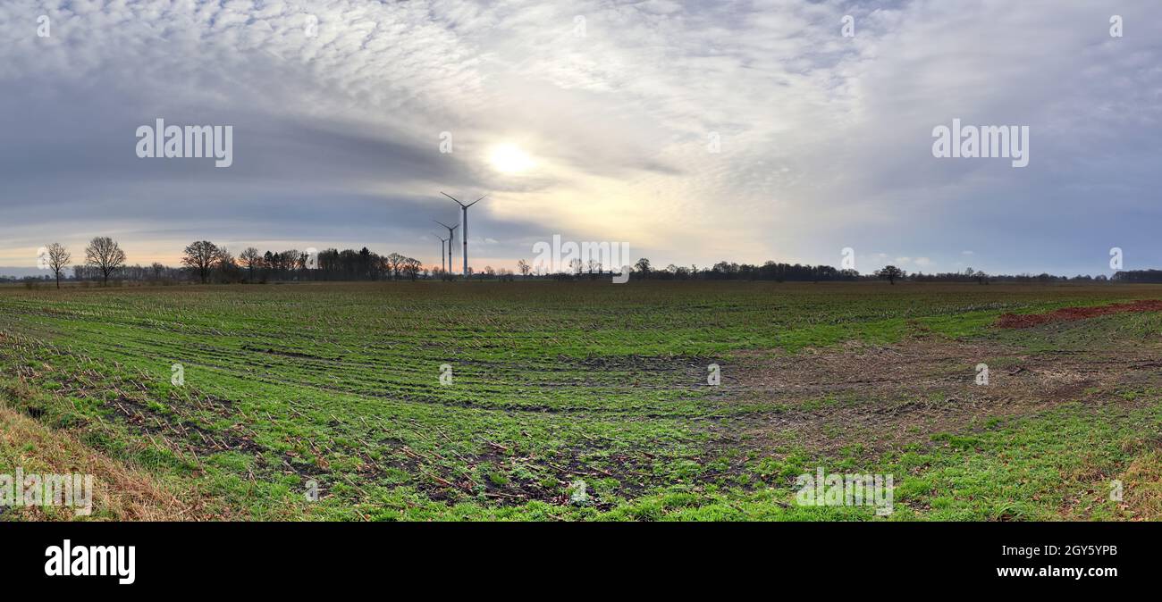 Beautiful high resolution panorama of a northern european country ...