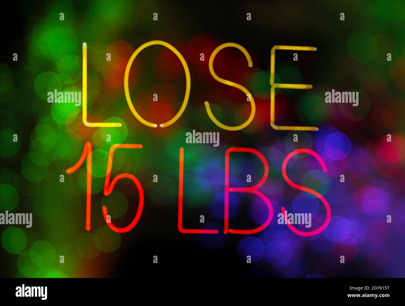 Weight Loss Sign at Health Club Stock Photo - Alamy