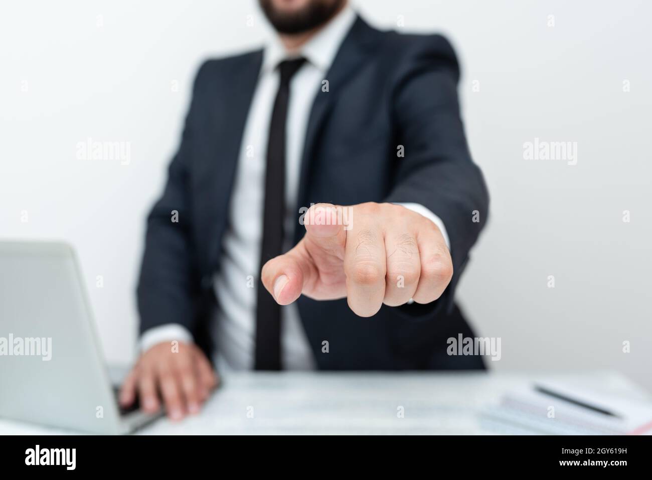 Remote Office Work Online Presenting Communication Technology Stock ...