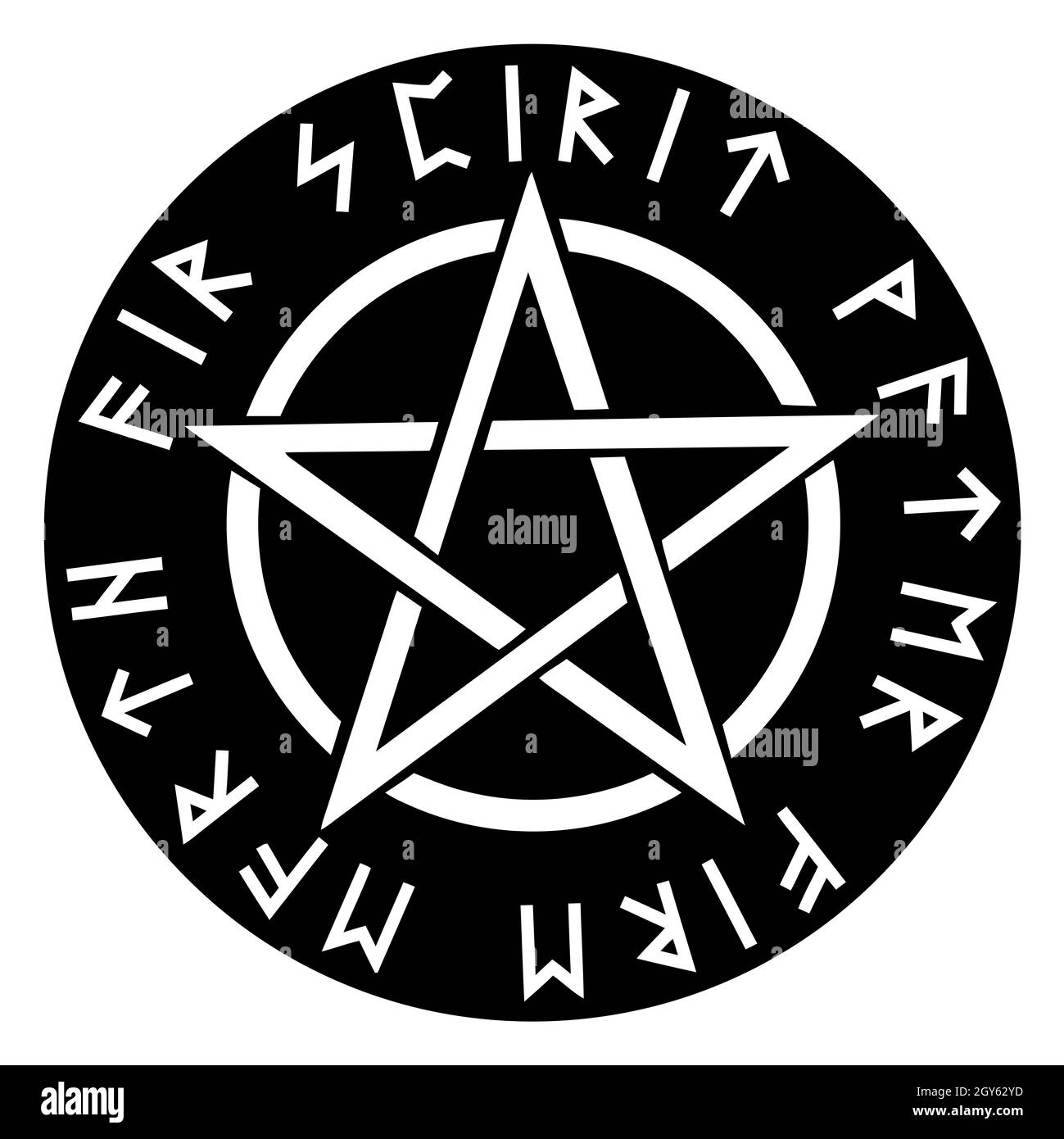 pentagram satan occult devil paganism illustration Stock Photo - Alamy