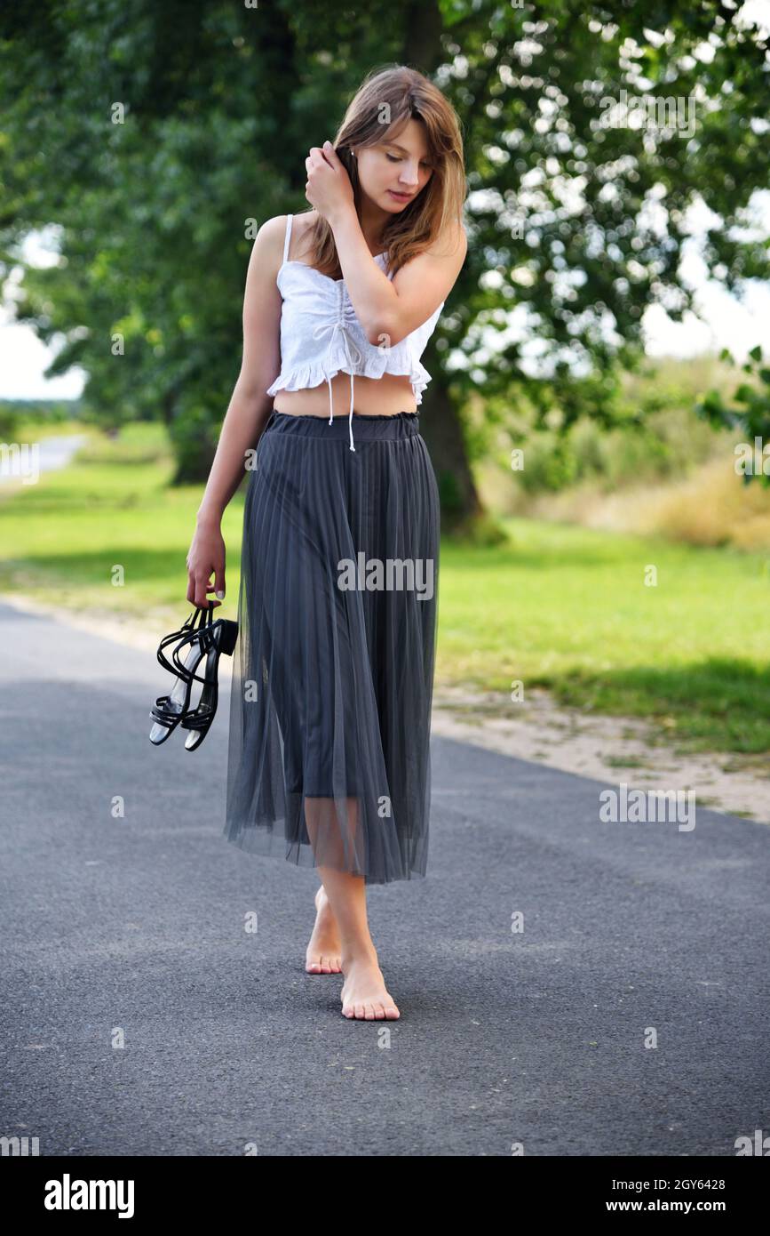 Outdoor photos of young woman in her 30's. Summer season in Poland ...