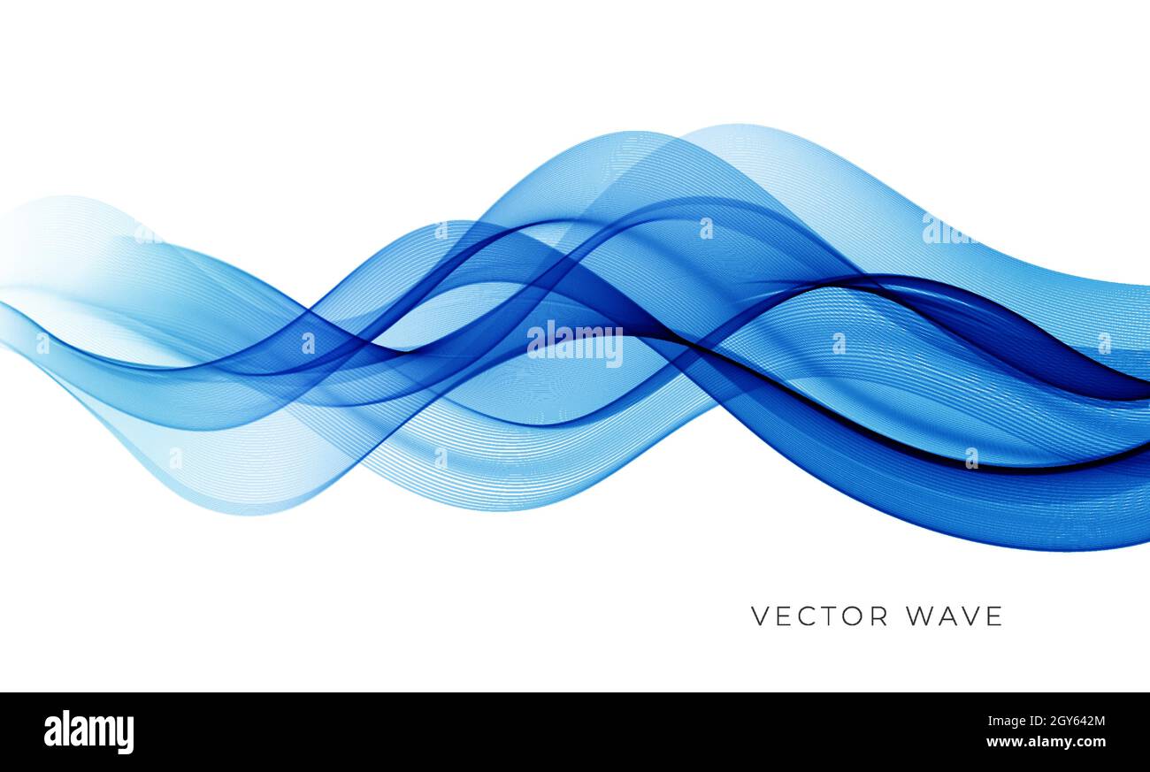 Vector abstract colorful flowing wave lines isolated on white ...