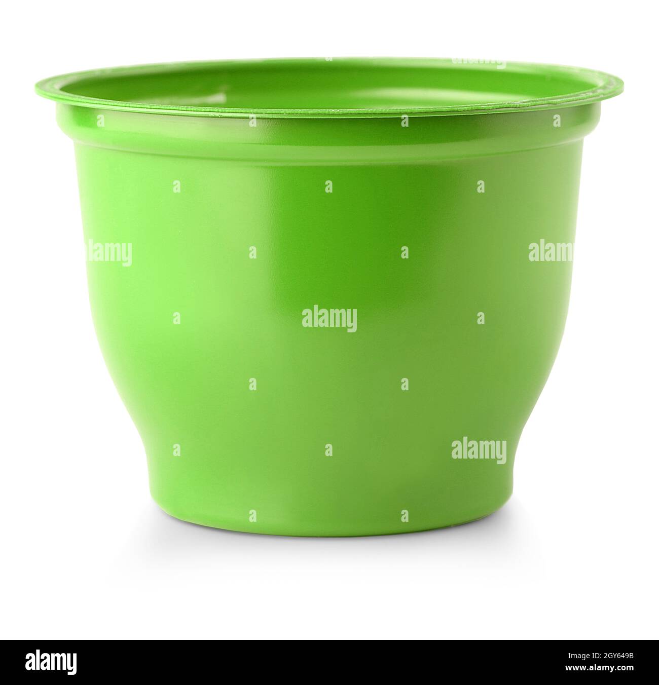 The plastic green mug isolated on white background Stock Photo - Alamy