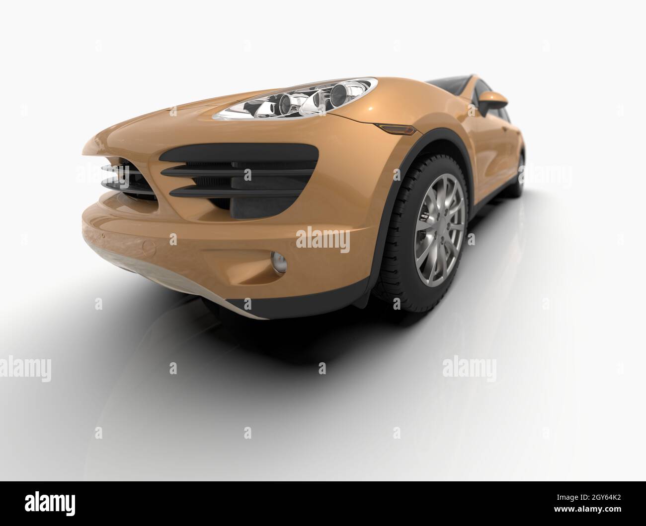 Generic and Brandless Luxury SUV Isolated on White 3d Illustration ...