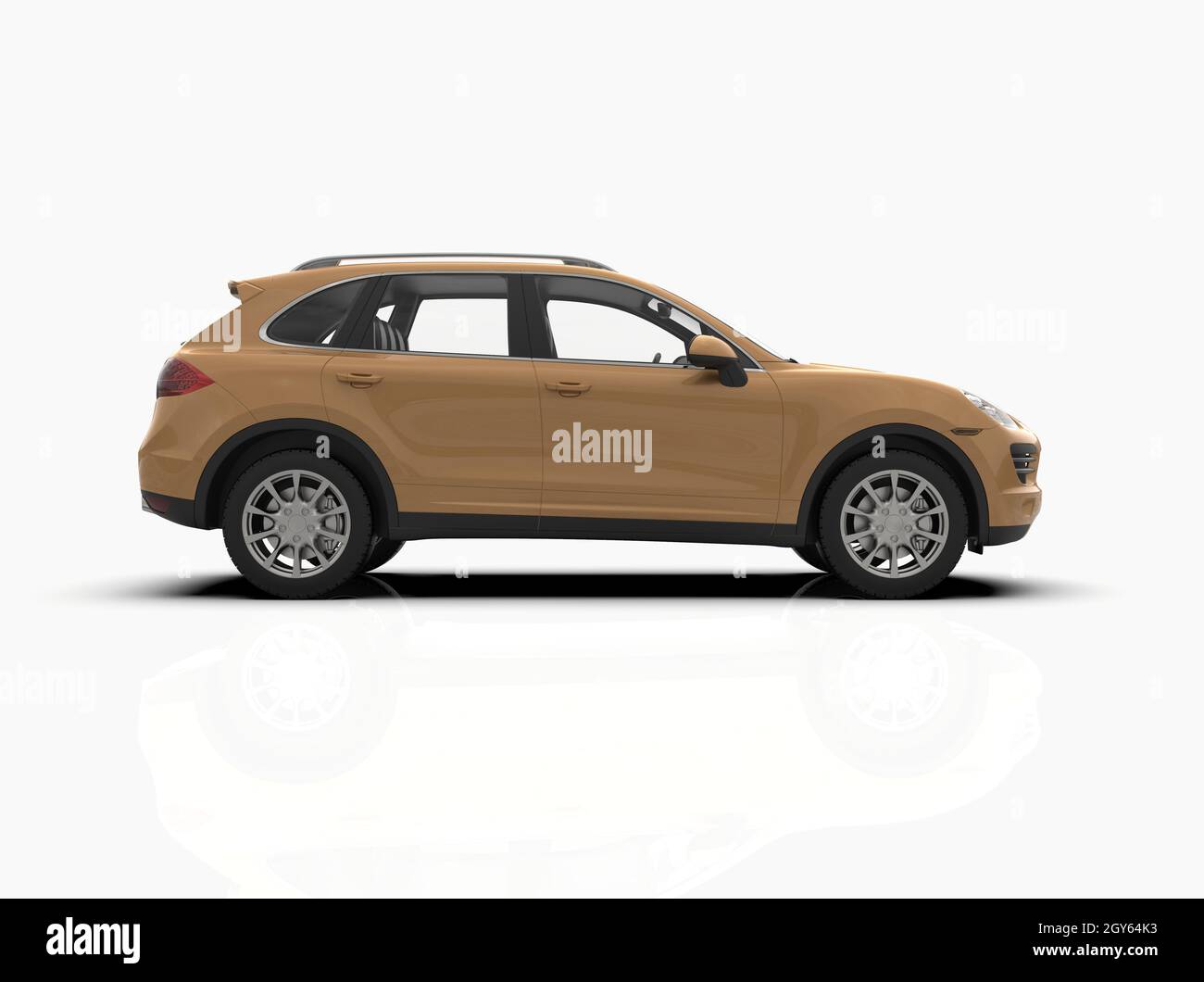Generic and Brandless Luxury SUV Isolated on White 3d Illustration ...