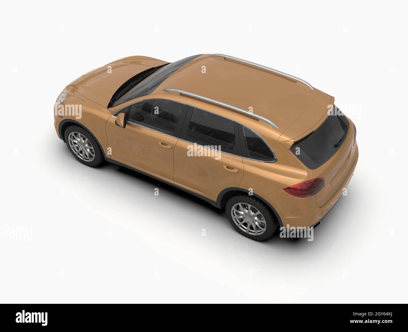 Generic and Brandless Luxury SUV Isolated on White 3d Illustration ...