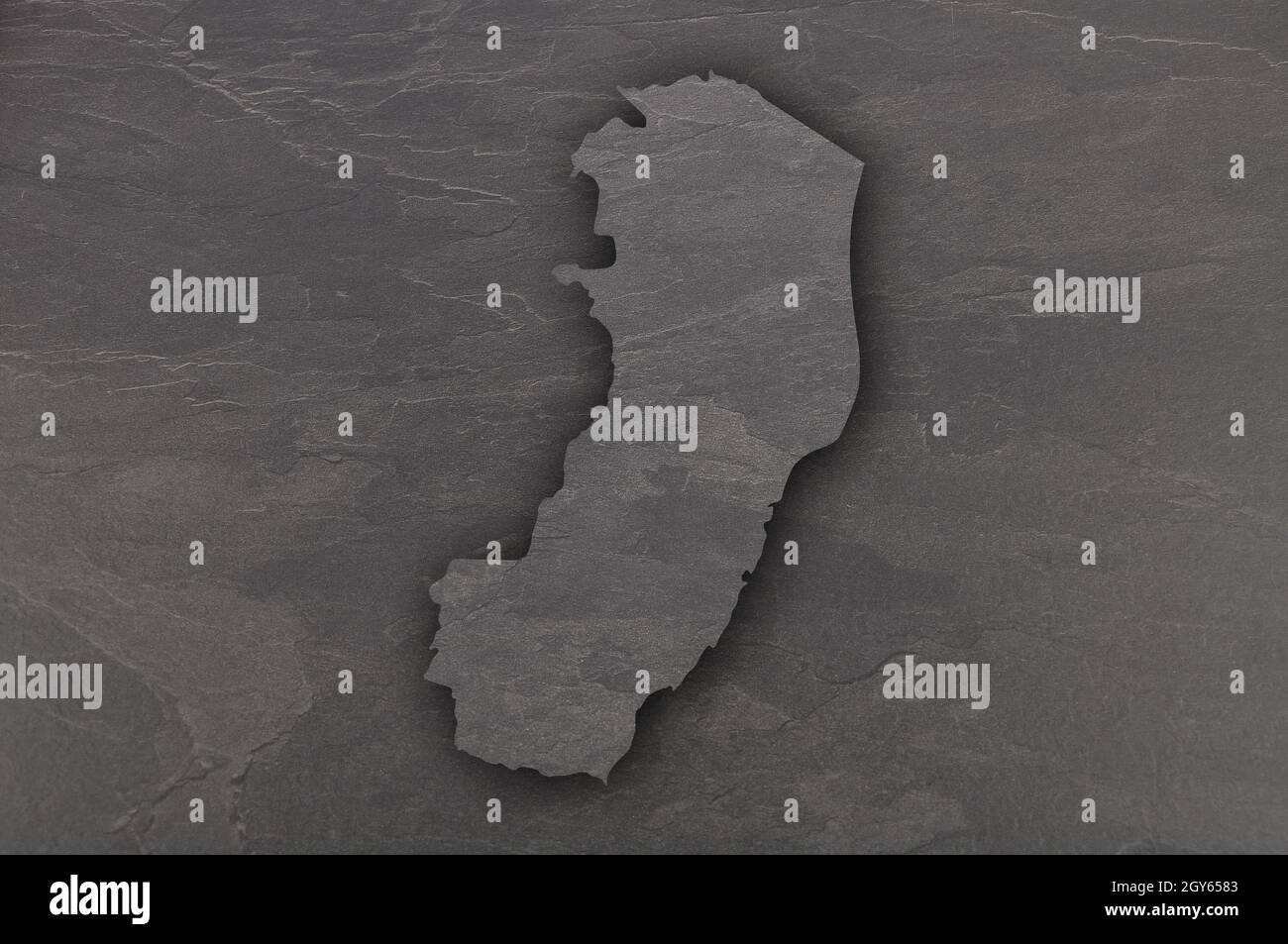 Map of Espirito Santo on dark slate Stock Photo - Alamy