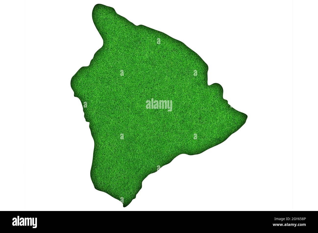 Map of Hawaii on green felt Stock Photo - Alamy