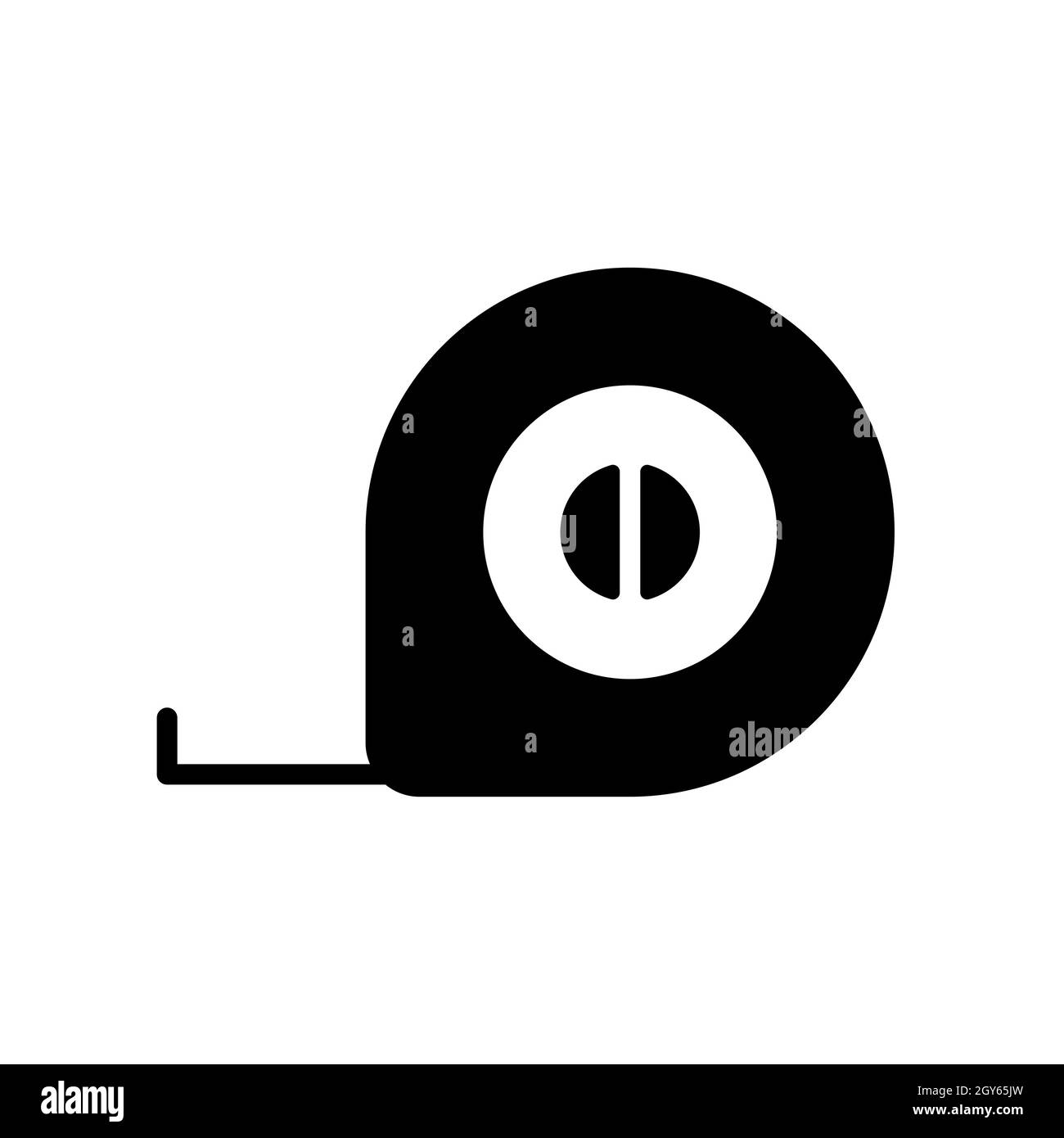 Tape measure vector glyph icon. Construction, repair and building ...