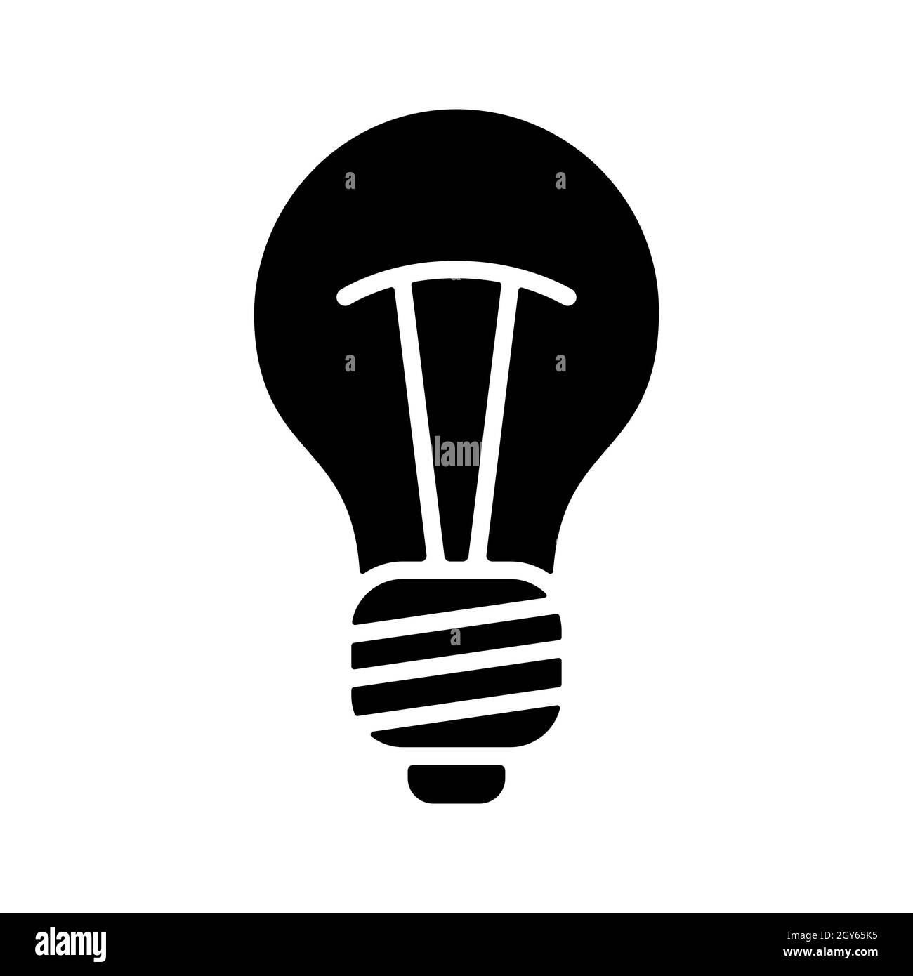 Light Bulb glyph icon vector. Idea sign, solution, thinking concept ...