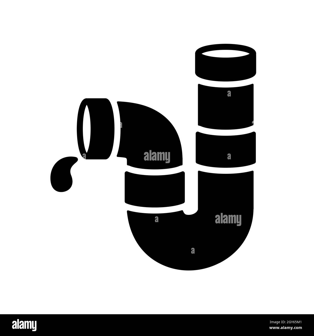 Plumbing pipes vector glyph icon. Construction, repair and building ...