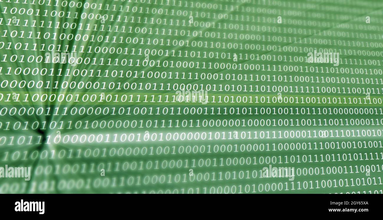 Colorful digital binary data digits and streaming binary code ...