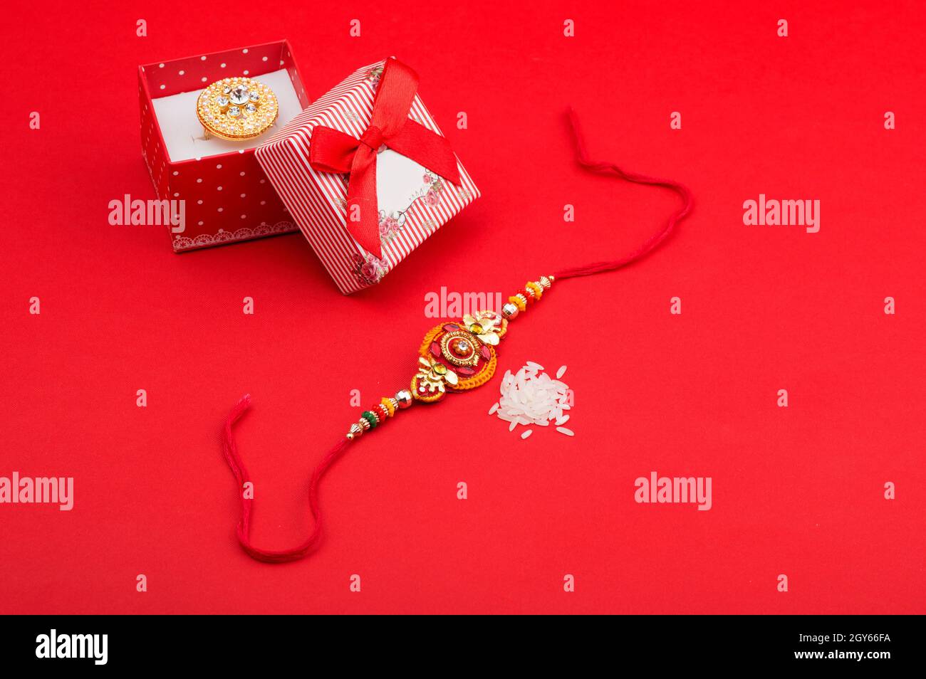 Raakhi and a gift for the sister given by brother on the occasion of ...