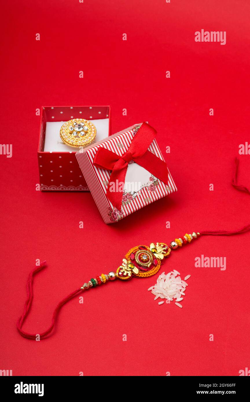 Raakhi and a gift for the sister given by brother on the occasion of ...