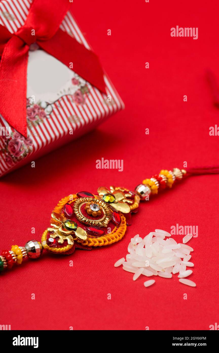 Raakhi and a gift for the sister given by brother on the occasion of ...