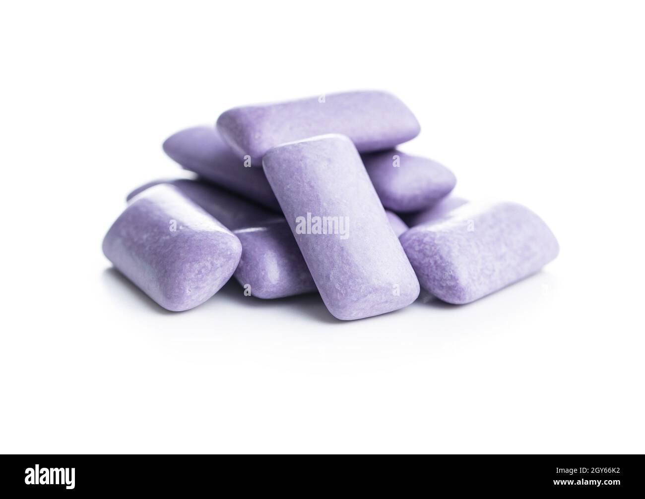 Mint chewing gum pads isolated on white background Stock Photo - Alamy