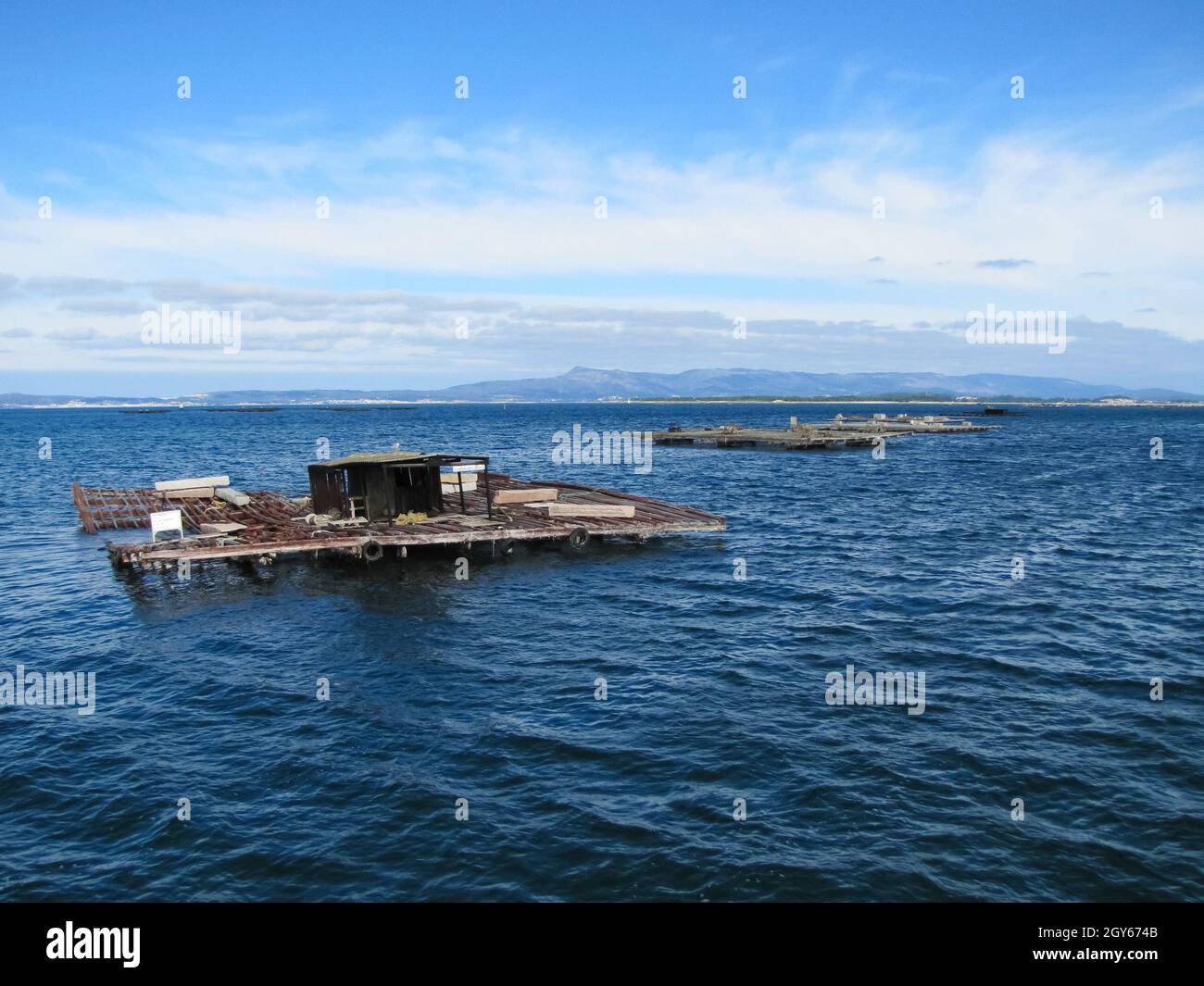 A fishing raft. Pridive fishing piers and rafts to install nets and ...