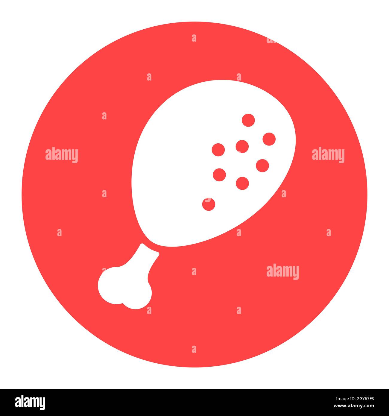 Chicken leg white glyph icon. Farm animal sign. Graph symbol for your ...