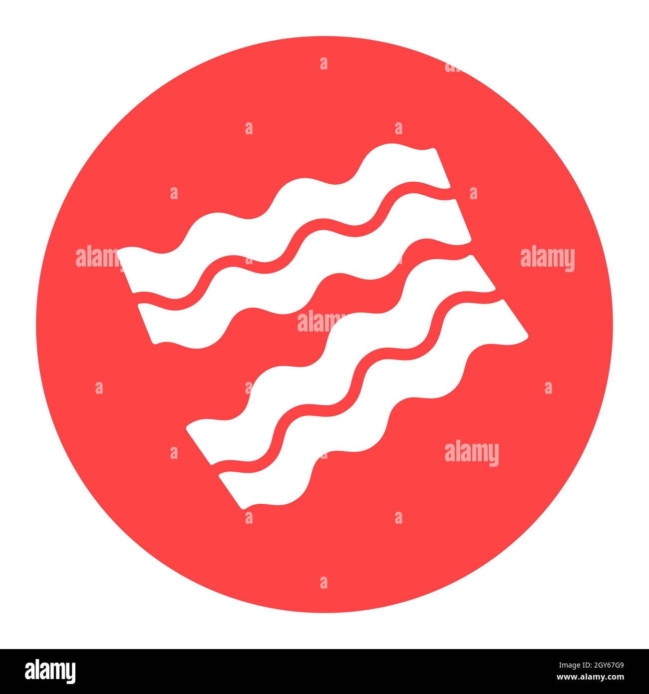 Bacon pieces white glyph icon. Farm animal sign. Graph symbol for your ...