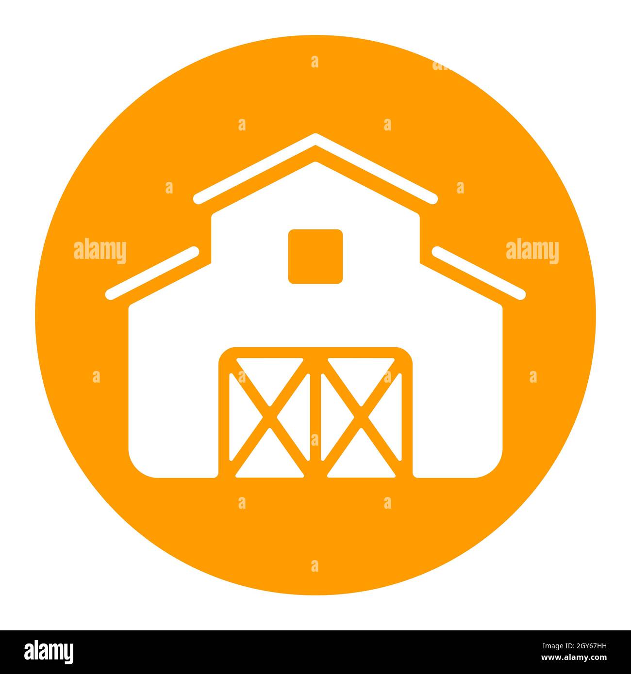 Barn white glyph icon. Farm animal sign. Graph symbol for your web site ...