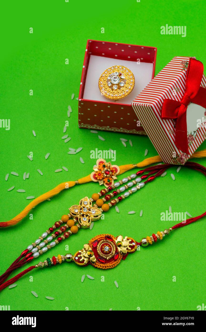 Raakhi and a gift for the sister given by brother on the occasion of ...