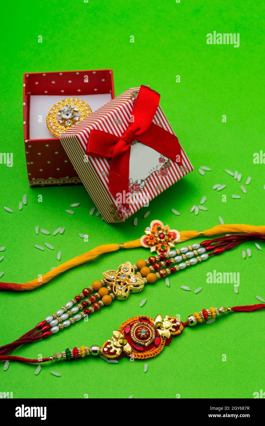 Raakhi and a gift for the sister given by brother on the occasion of ...