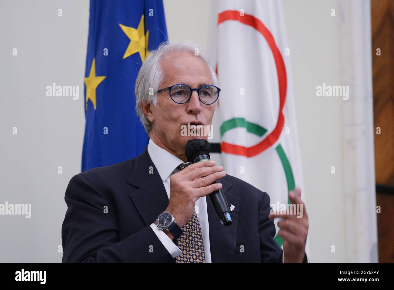 ROME: CONI ceremonies hall, Roma, Italy, October 06, 2021, Giovanni ...