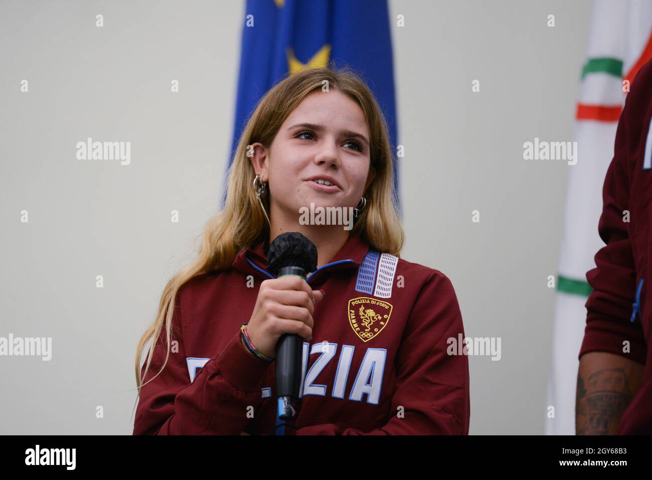 ROME: CONI ceremonies hall, Roma, Italy, October 06, 2021, The athlete ...