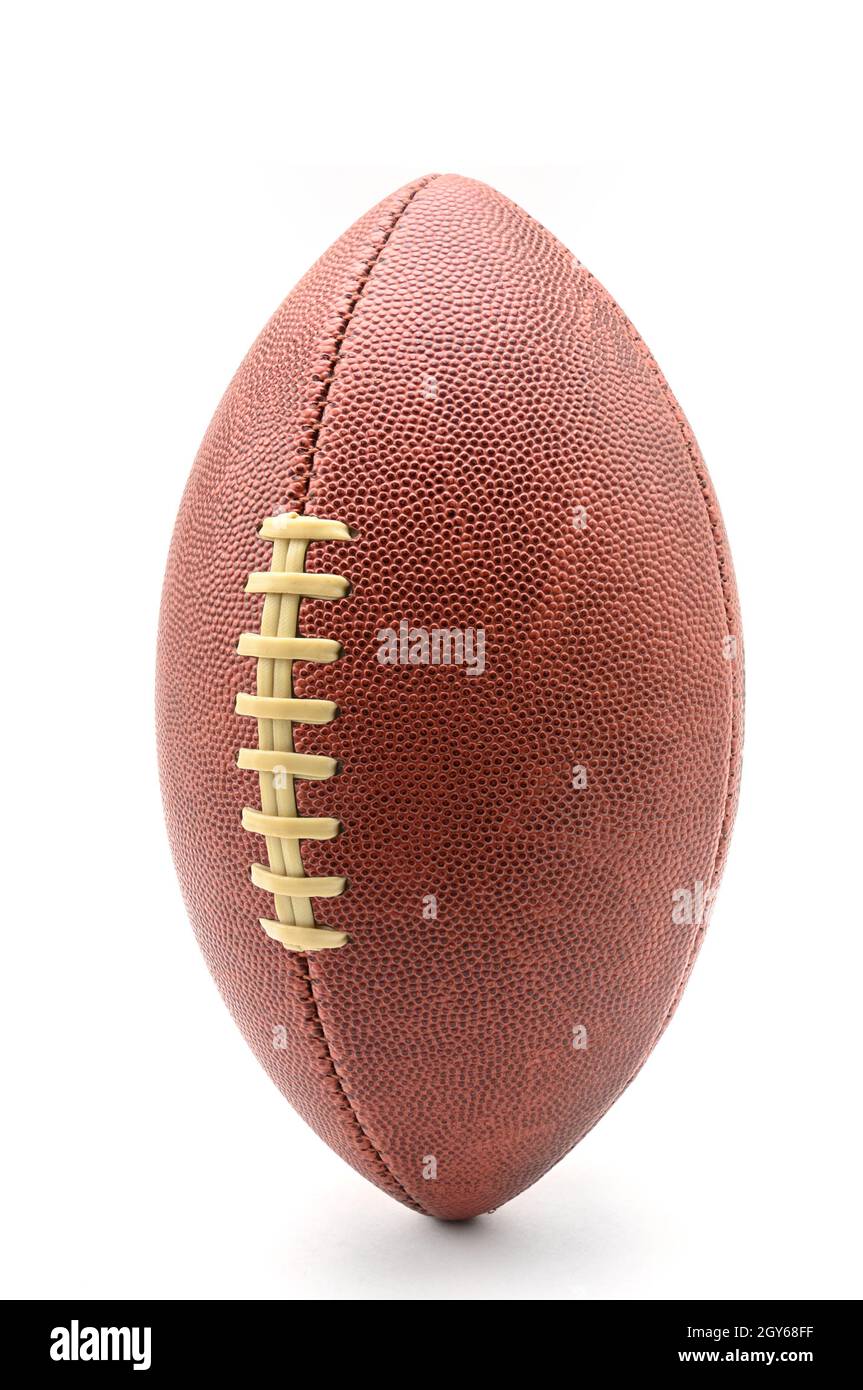 American football and rugby ball on isolated white background Stock ...