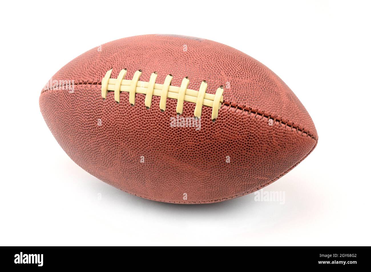 American football and rugby ball on isolated white background Stock ...