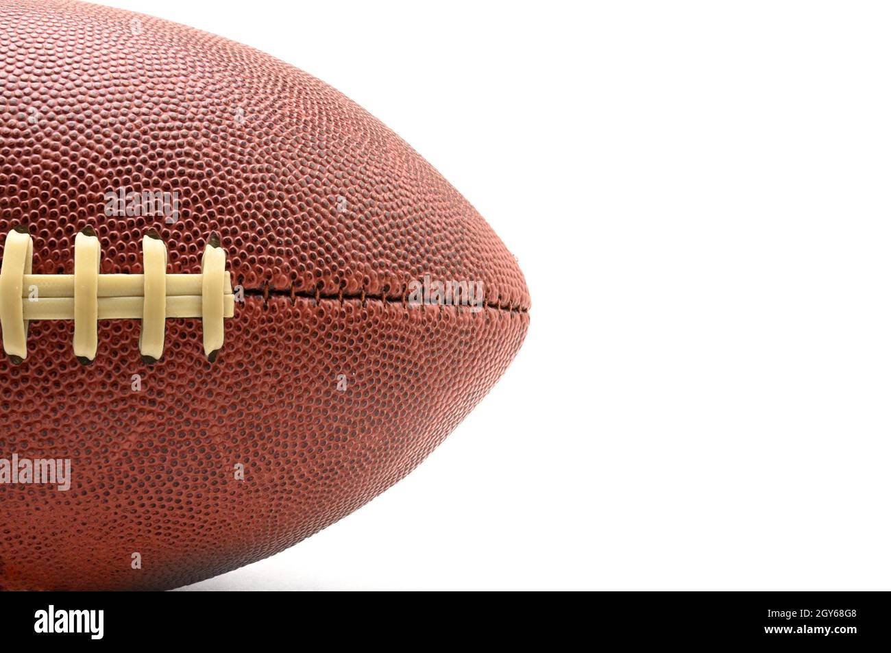 American football and rugby ball on isolated white background Stock ...