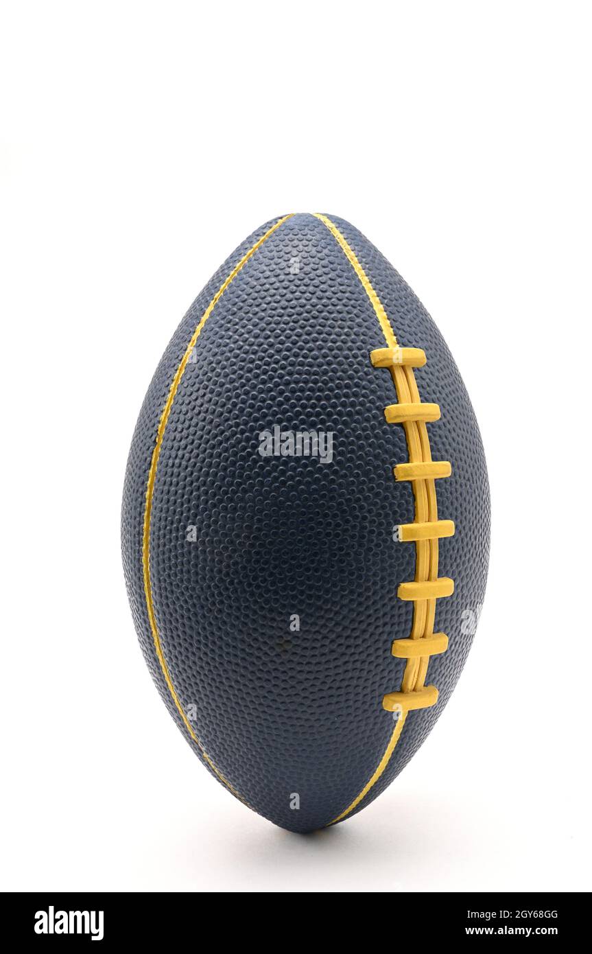 American football and rugby ball on isolated white background Stock ...
