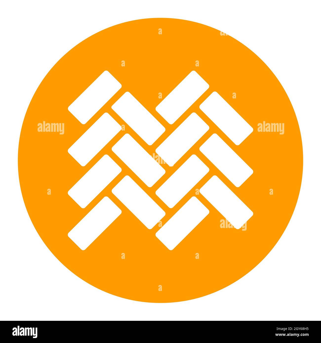 Parquet floor vector white glyph icon. Construction, repair and ...