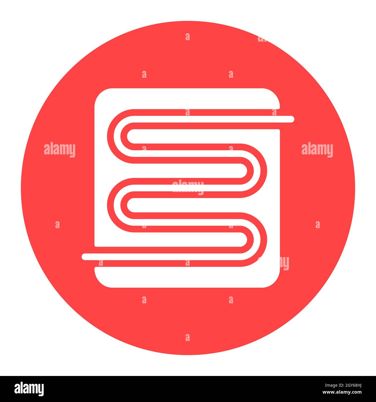 Warm floor white glyph icon, electric warm floor. Construction, repair ...