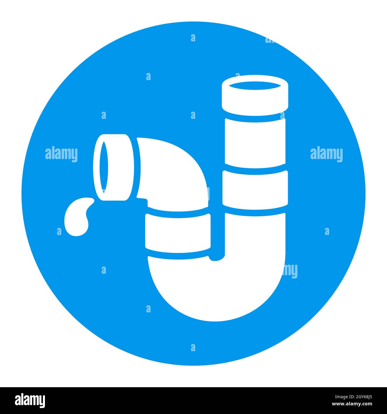 Plumbing pipes vector white glyph icon. Construction, repair and ...