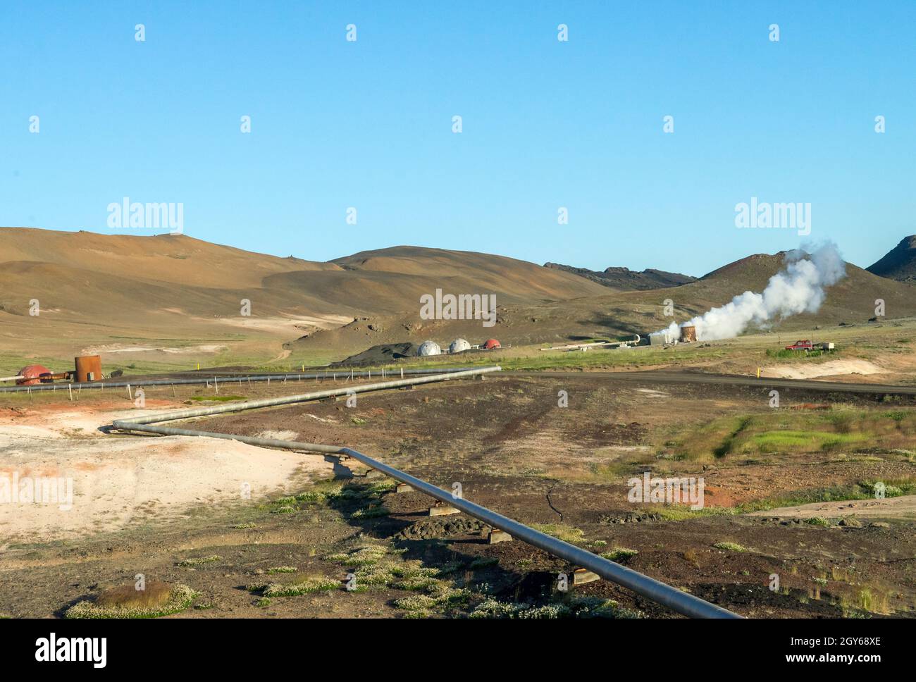 Geothermal power station in Iceland. Generation of ecologically clean ...