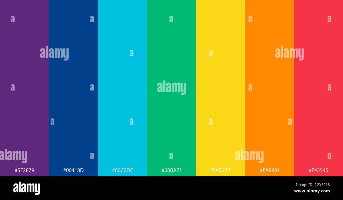 Abstract multicolored rainbow colors, 7 shades, pattern - Vector ...