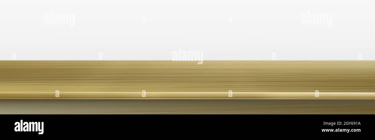 Realistic yellow wood table top on white background - Vector ...