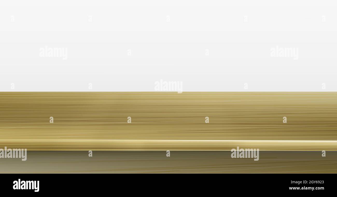 Realistic yellow wood table top on white background - Vector ...