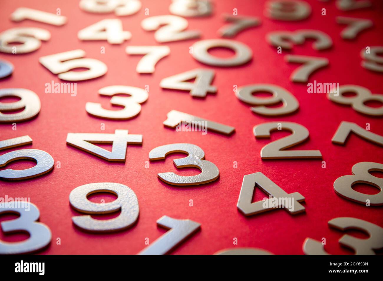 Mathematics background made with solid numbers on a board. Isolated on ...