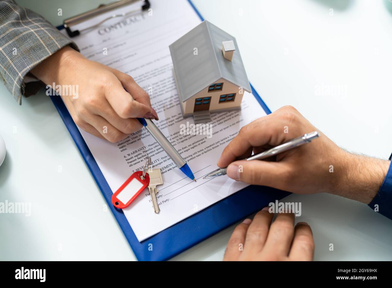 Property Deed And Loan Document. Apartment Paperwork Procedure Stock ...