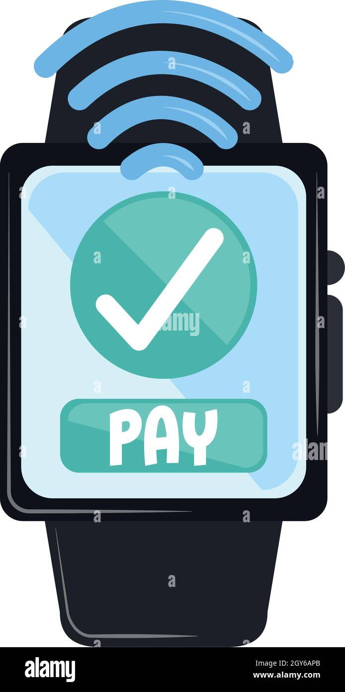 Pay nfc smartwatch icon hi-res stock photography and images - Alamy